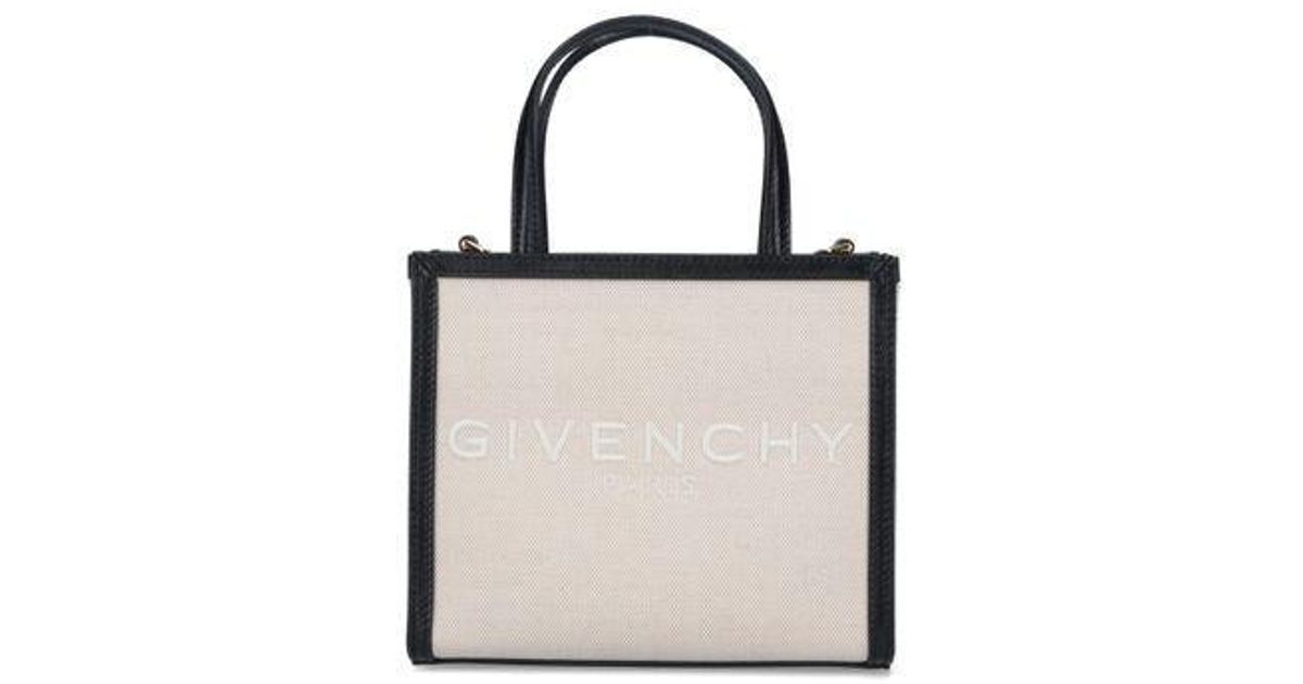 Givenchy Mini Framed Tote Handbag With Chain Strap For in White | Lyst