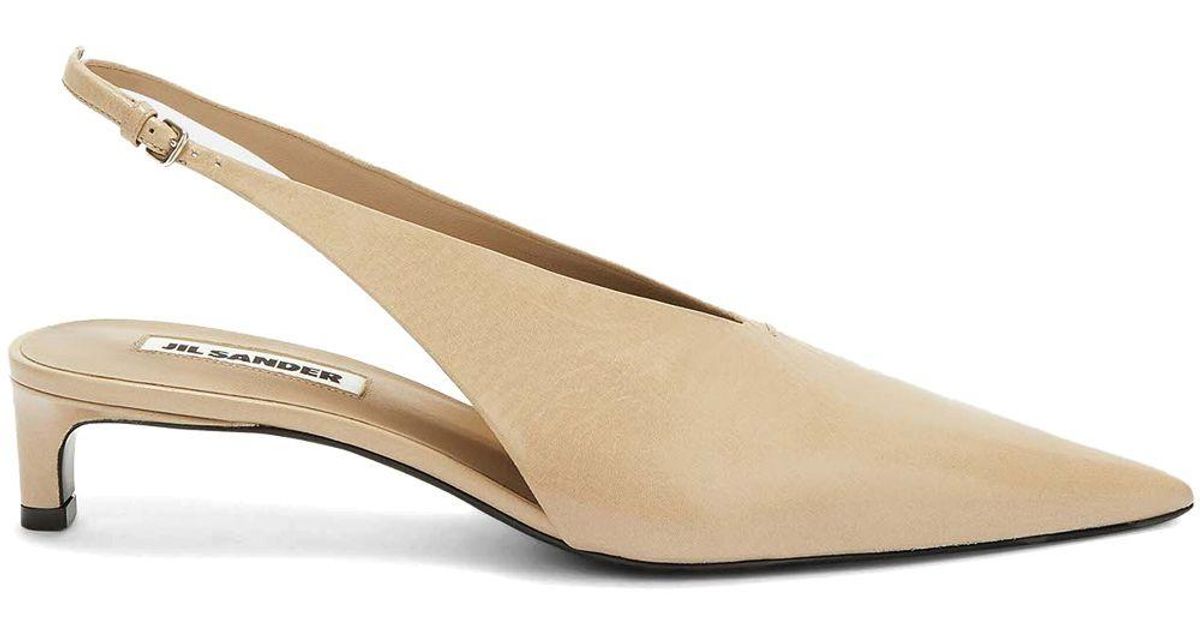 Jil Sander Taupe Sneaker Shoe in Natural | Lyst