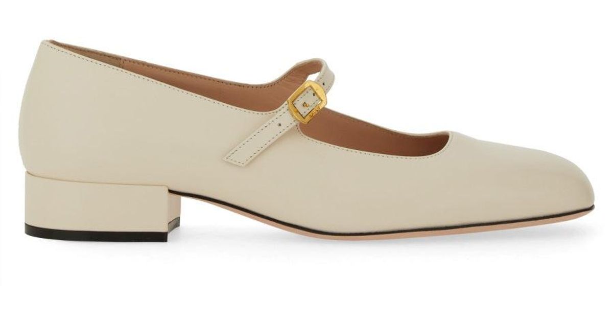 Bally Classic Mary Jane Pumps in Natural | Lyst