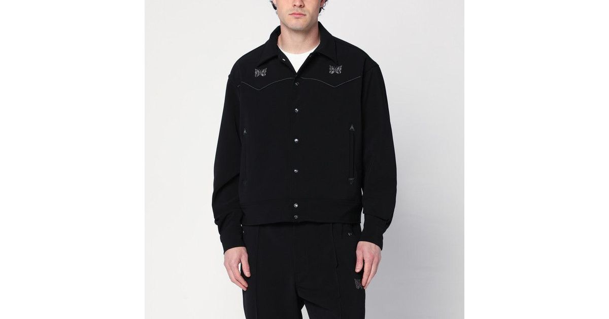 Needles Shirt Jacket With Logos in Black for Men | Lyst