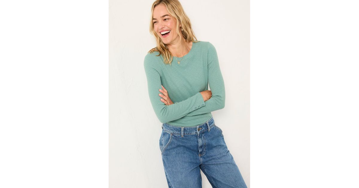 FatFace Fatface Callie Long Sleeve Top in Blue | Lyst UK