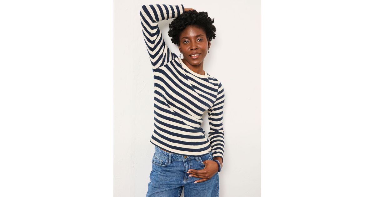 FatFace Fatface Callie Stripe Long Sleeve Top in Blue | Lyst UK