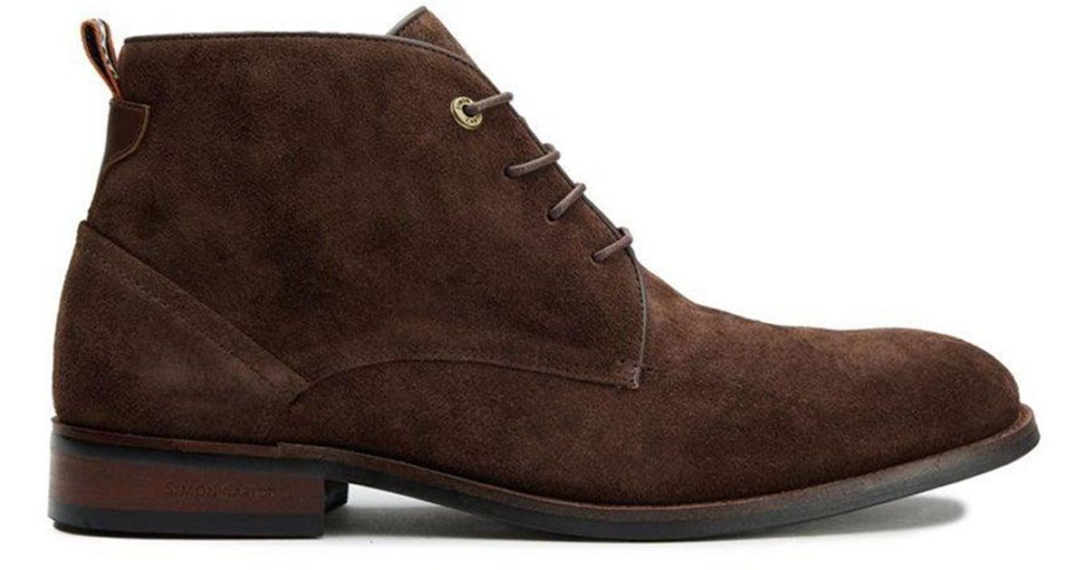 Simon Carter Allos Chukka Boots in Brown for Men | Lyst UK
