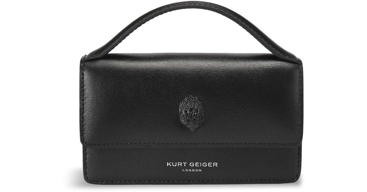 Kurt Geiger Extra Small Bond Top Handle Bag Drench in Black | Lyst UK