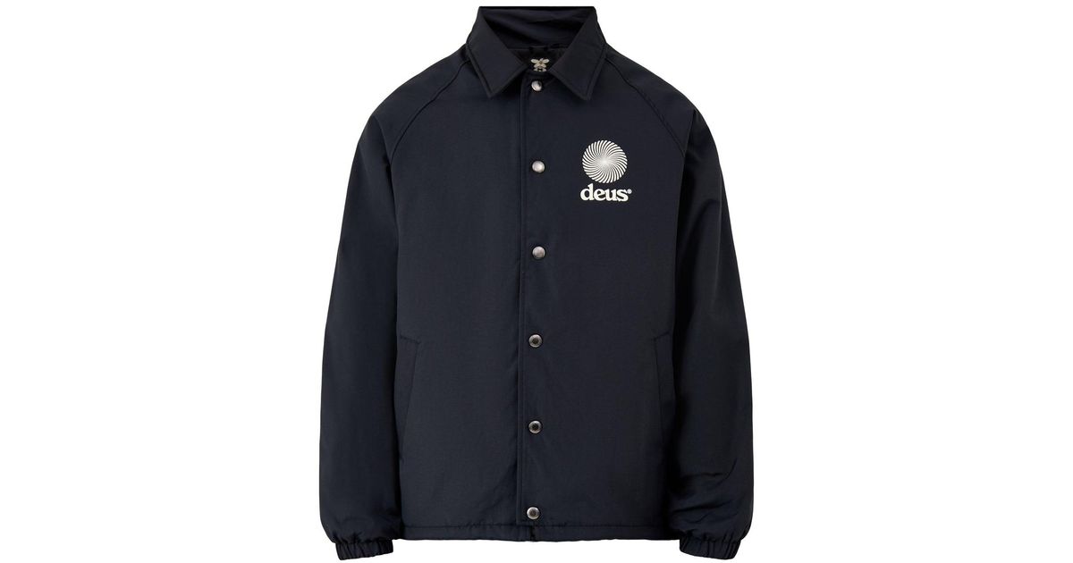 DEUS Strata Coach Jacket in Blue for Men | Lyst UK