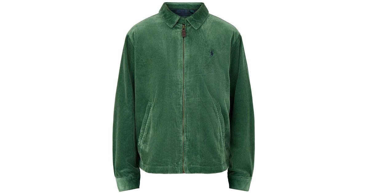 Polo Ralph Lauren Windbreaker Cord Jacket in Green for Men | Lyst UK