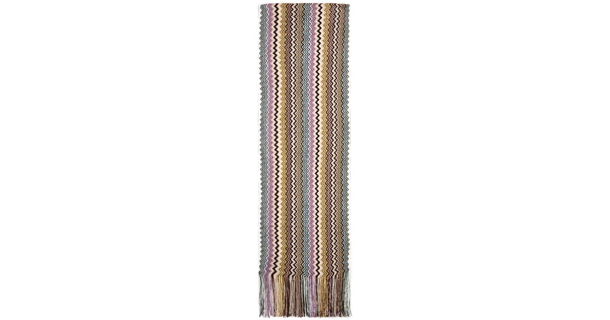 Missoni Women's Zig Zag Scarf in Natural | Lyst UK Missoni Women's Zig Zag Scarf in Natural | Lyst UK