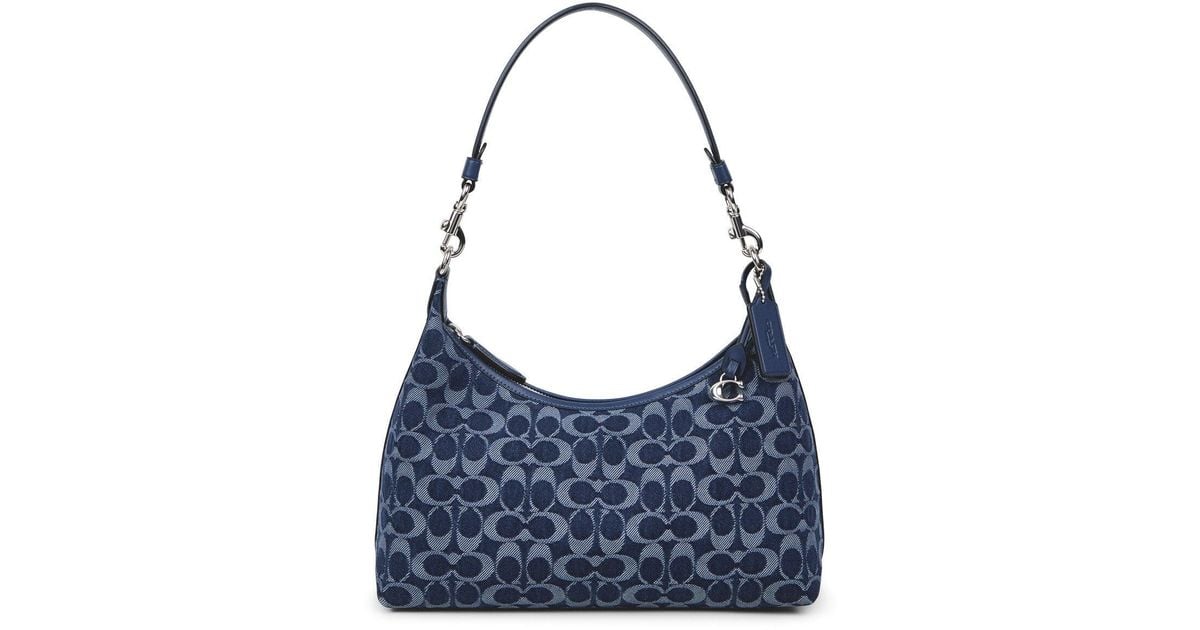 COACH Washed Denim Signature Juliet Shoulder Bag in Blue | Lyst UK