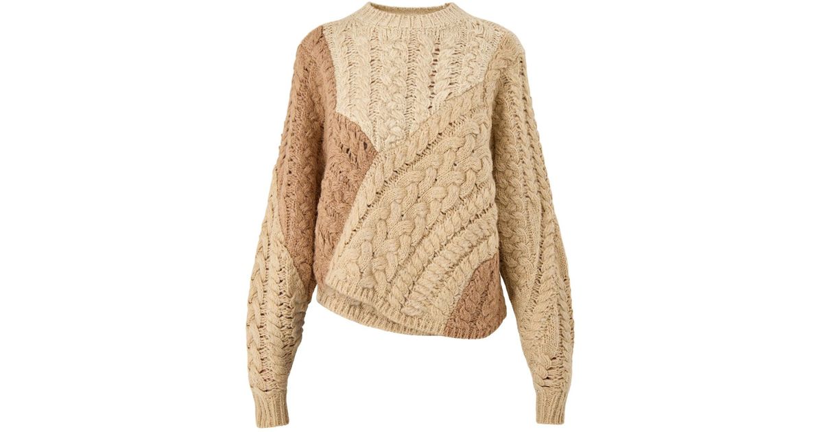 Isabel Marant Daryl Colour-Block Knit in Natural | Lyst UK