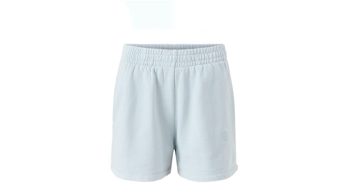 Anine Bing Kam Monogram Short in Blue | Lyst UK