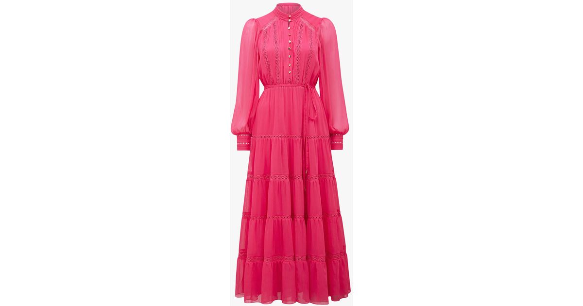 Forever New Women's Juliette Trim Detail Midi Dress in Pink | Lyst UK