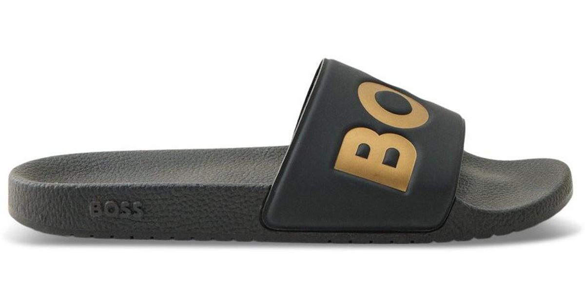BOSS Aryeh Slider in Black for Men | Lyst UK