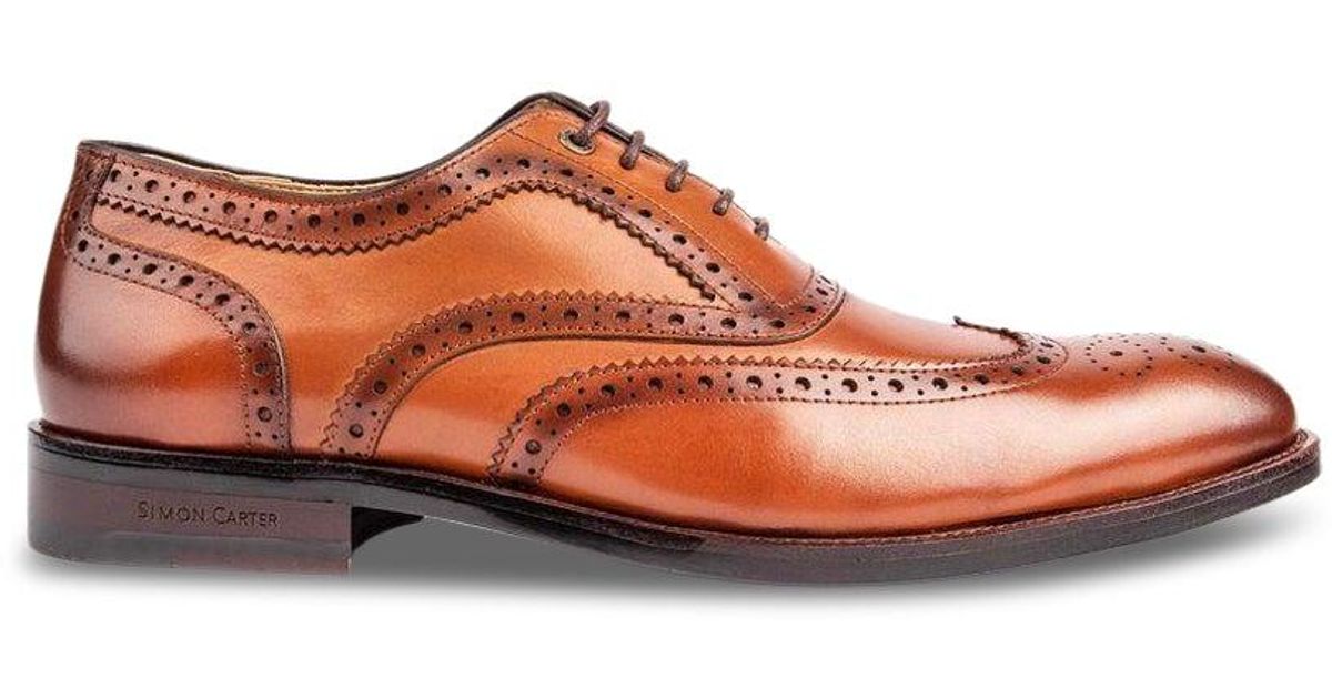 Simon Carter Barn Owl Brogue Shoes in Pink for Men | Lyst UK