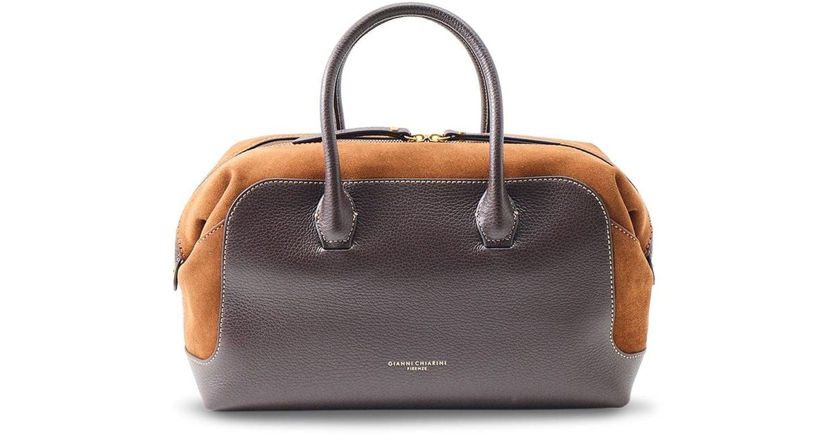 Gianni Chiarini Gemma And Suede Bowling Bag | Lyst UK