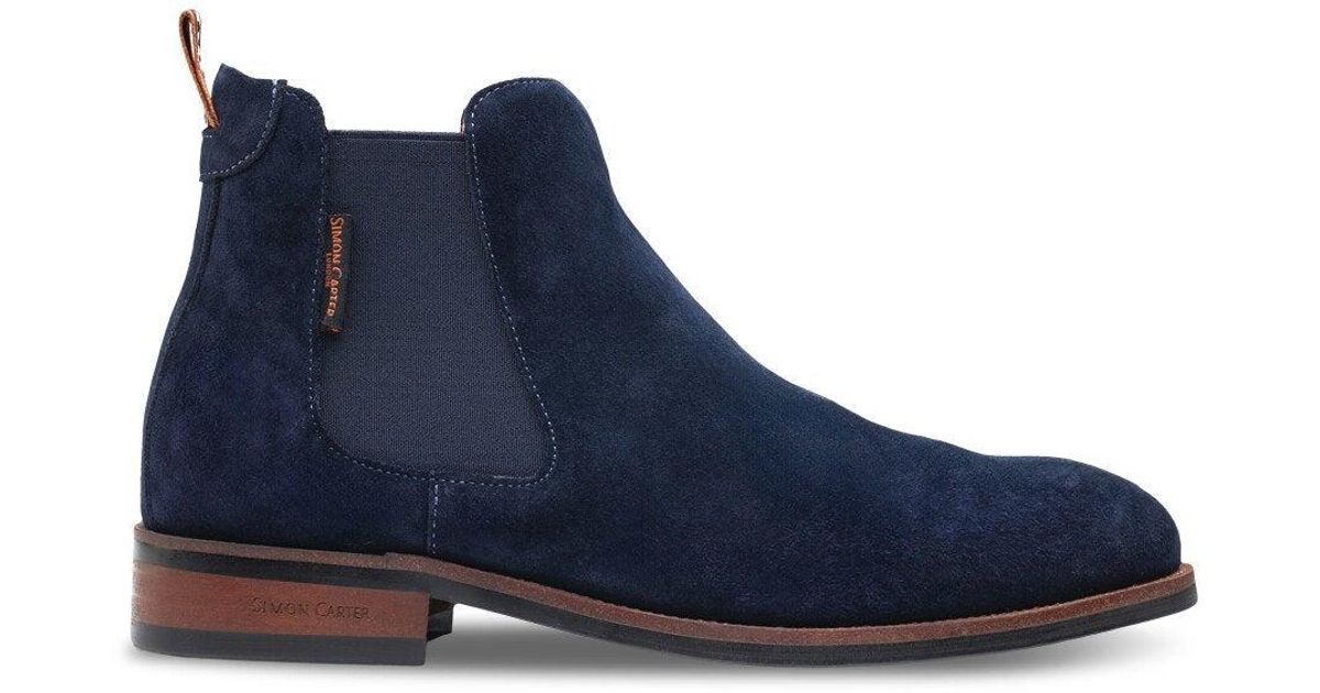 Simon Carter Trex Chelsea Boots, Leather in Blue for Men | Lyst UK