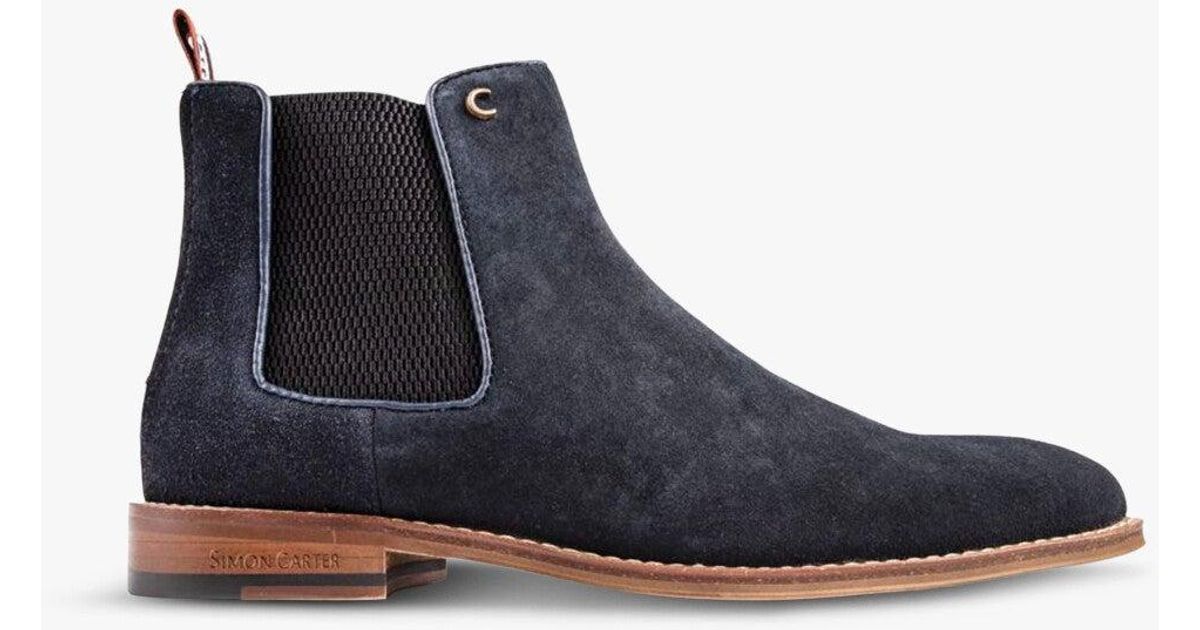 Simon Carter Elgar Ii Chelsea Boots, Leather in Blue for Men | Lyst UK
