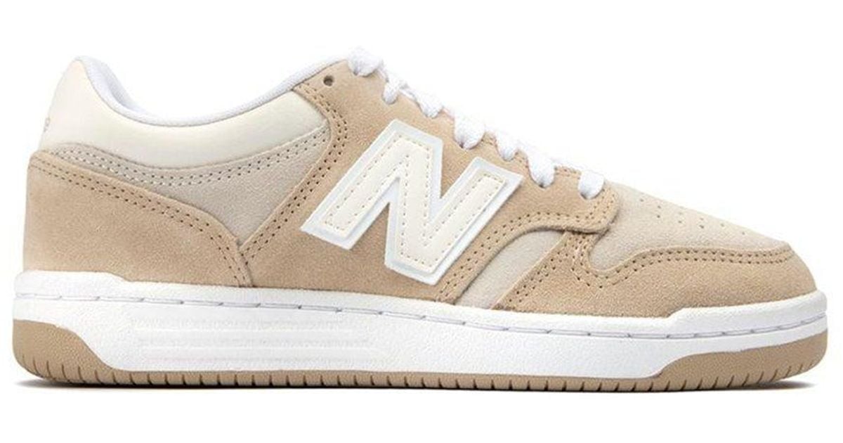 New Balance 480 Trainers Natural in White | Lyst UK