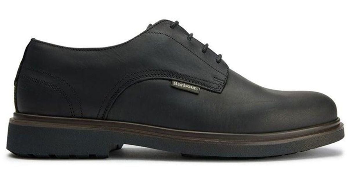 Barbour Carthy Derby Shoes Jet in Black for Men | Lyst UK