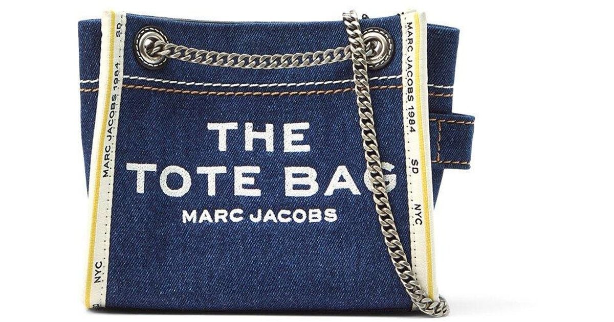 Marc Jacobs Women's The Denim Chain Crossbody Tote Bag in Blue | Lyst UK