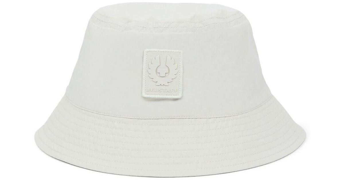 Belstaff Tech Shell Bucket Hat in White for Men | Lyst UK