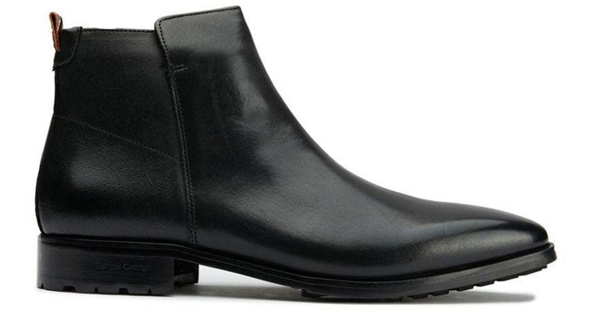 Simon Carter Primrose Inside Zip Boots in White for Men | Lyst UK