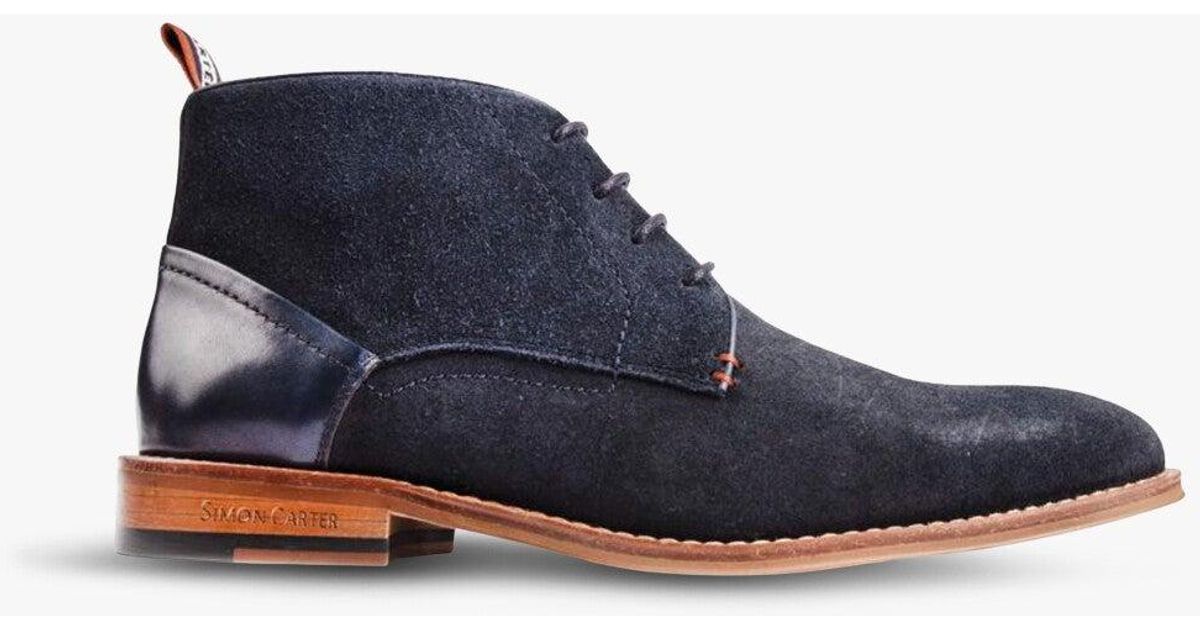 Simon Carter Byrd Ii Chukka Boots in Blue for Men | Lyst UK
