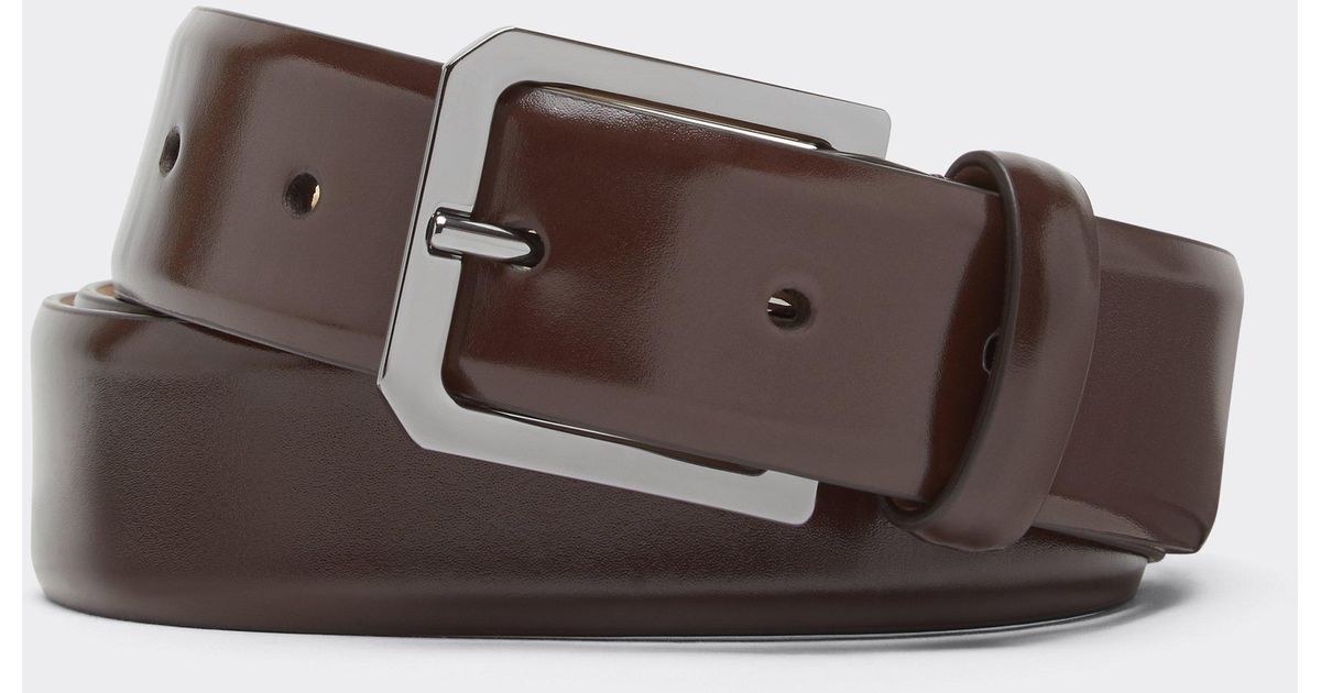 Ferrari Leather Belt in Brown for Men | Lyst
