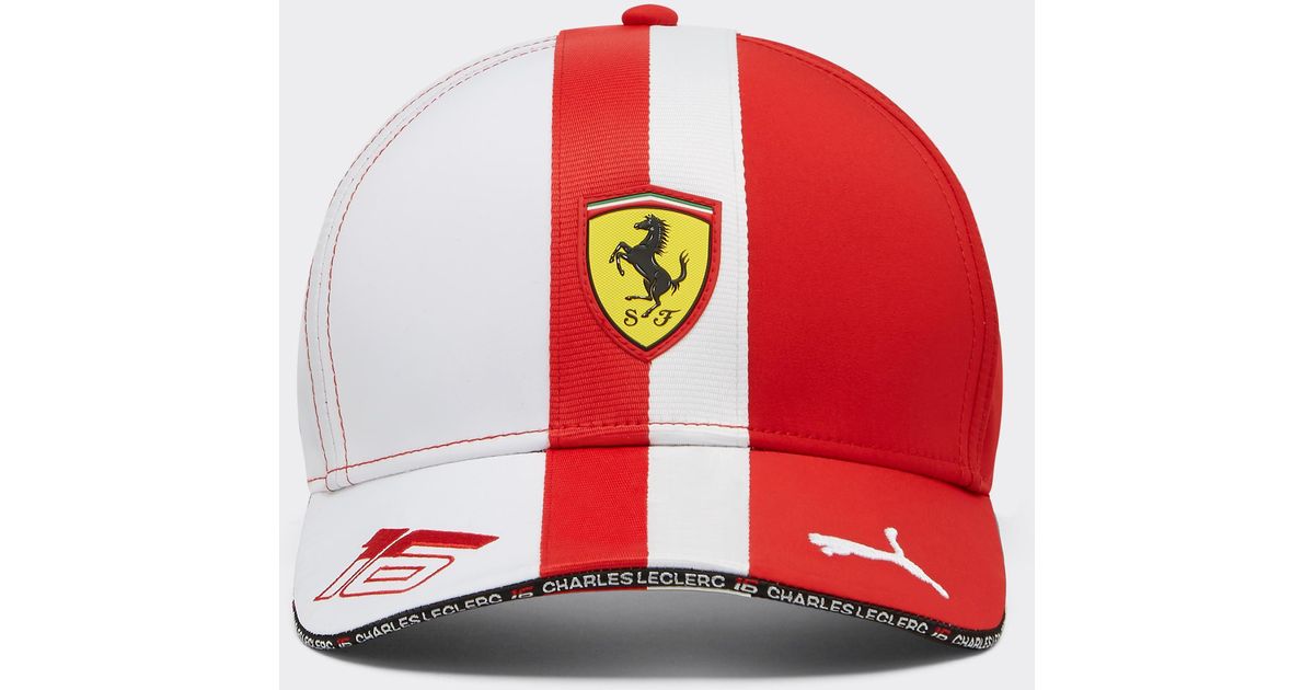 Ferrari Sf Replica Leclerc Lc Jr Cap Monaco Se 025891-01 in Red | Lyst