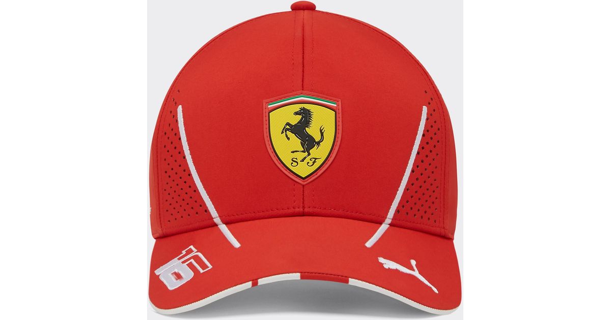 Ferrari 2024 Scuderia Team Replica Leclerc Hat in Red | Lyst UK