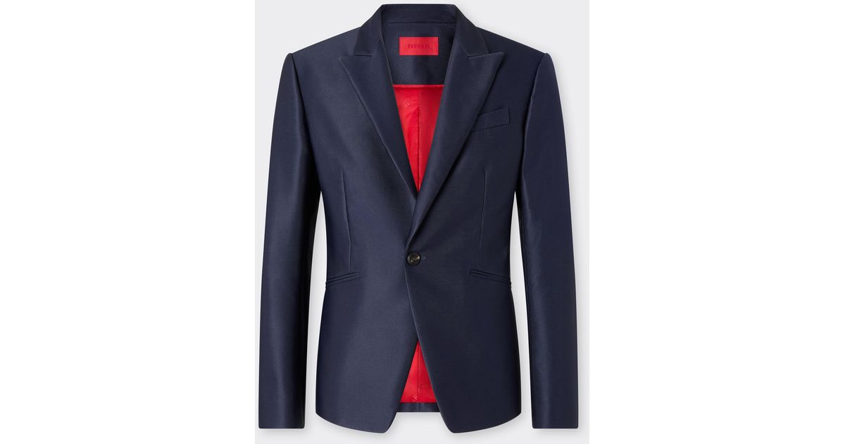 Ferrari Technical Gabardine Blazer in Blue for Men | Lyst UK