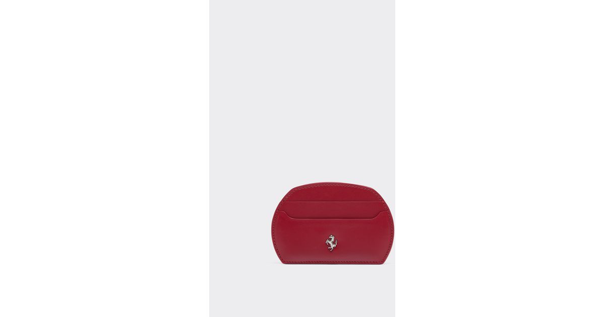 Ferrari The Dino Leather Card Holder in Red | Lyst UK