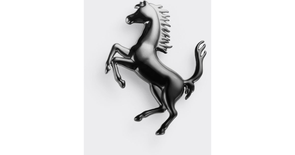 Ferrari Brooch With Prancing Horse in White | Lyst UK