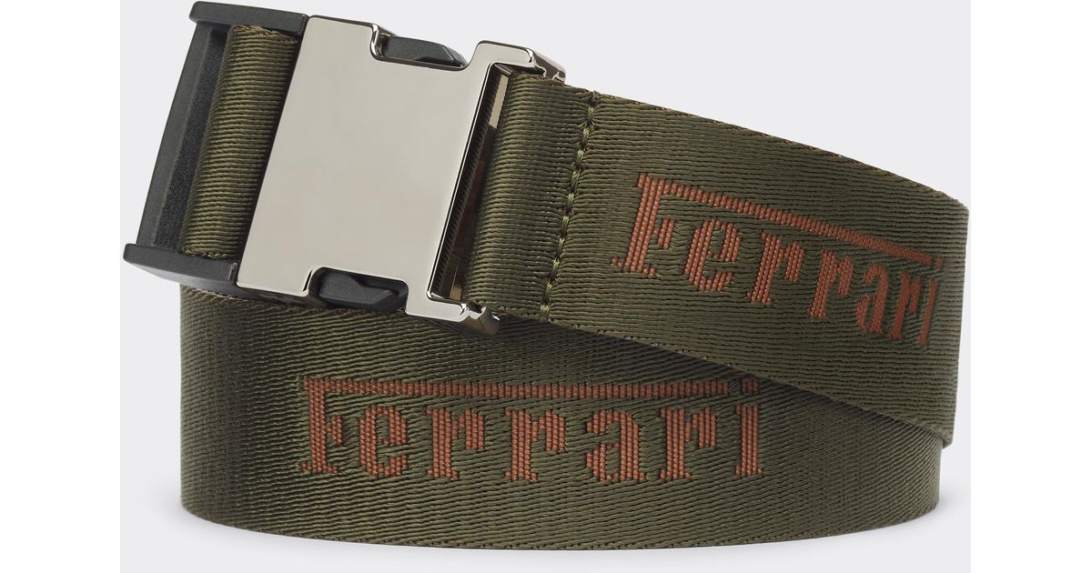 Ferrari Belt With Jacquard Logo in Green | Lyst