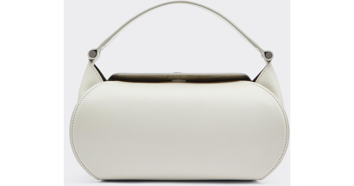 Ferrari La Dino Top Handle Bag in White | Lyst