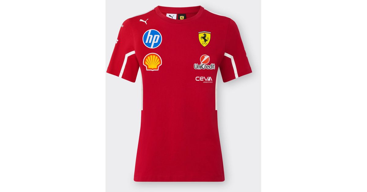 Ferrari Puma For Scuderia Hp 2025 Team T-Shirt in Red | Lyst