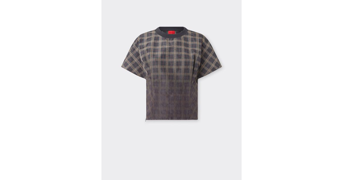 Ferrari Cropped T-Shirt in Grey | Lyst UK