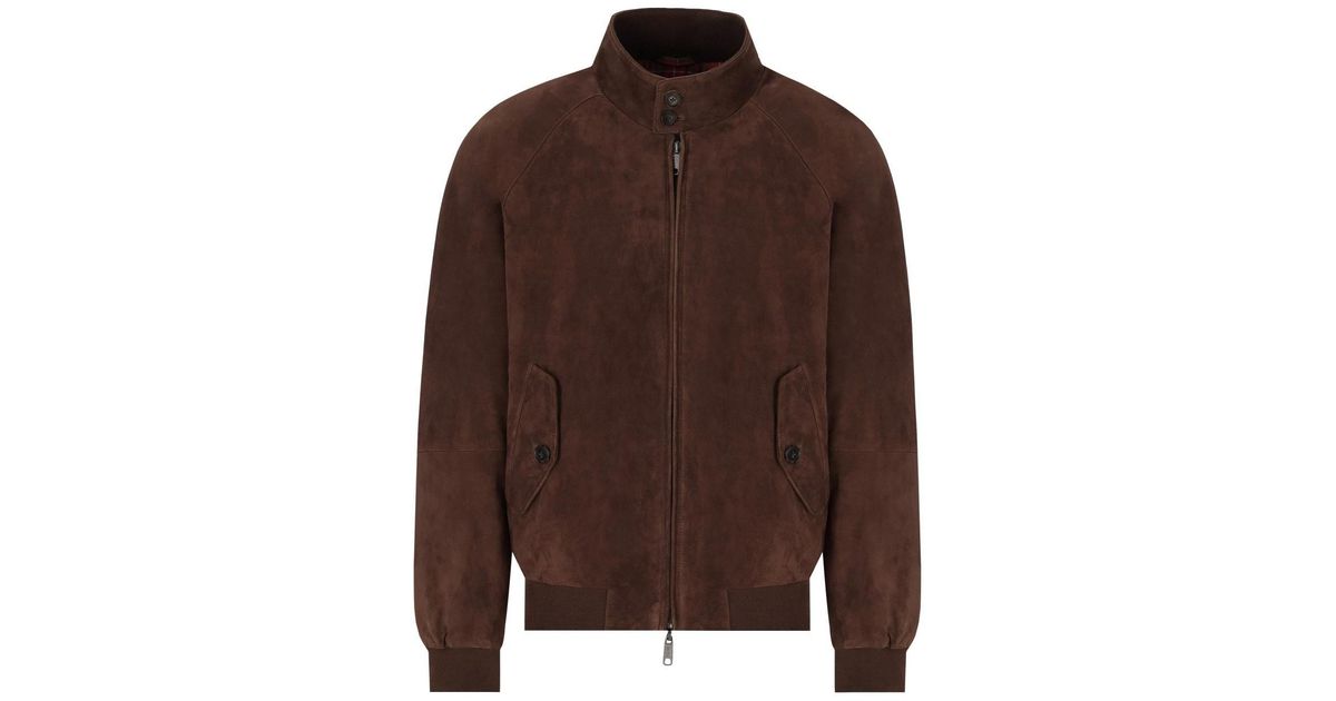 Baracuta G9 Suède Winter Chocolate Bomber Jacket in Brown for Men | Lyst