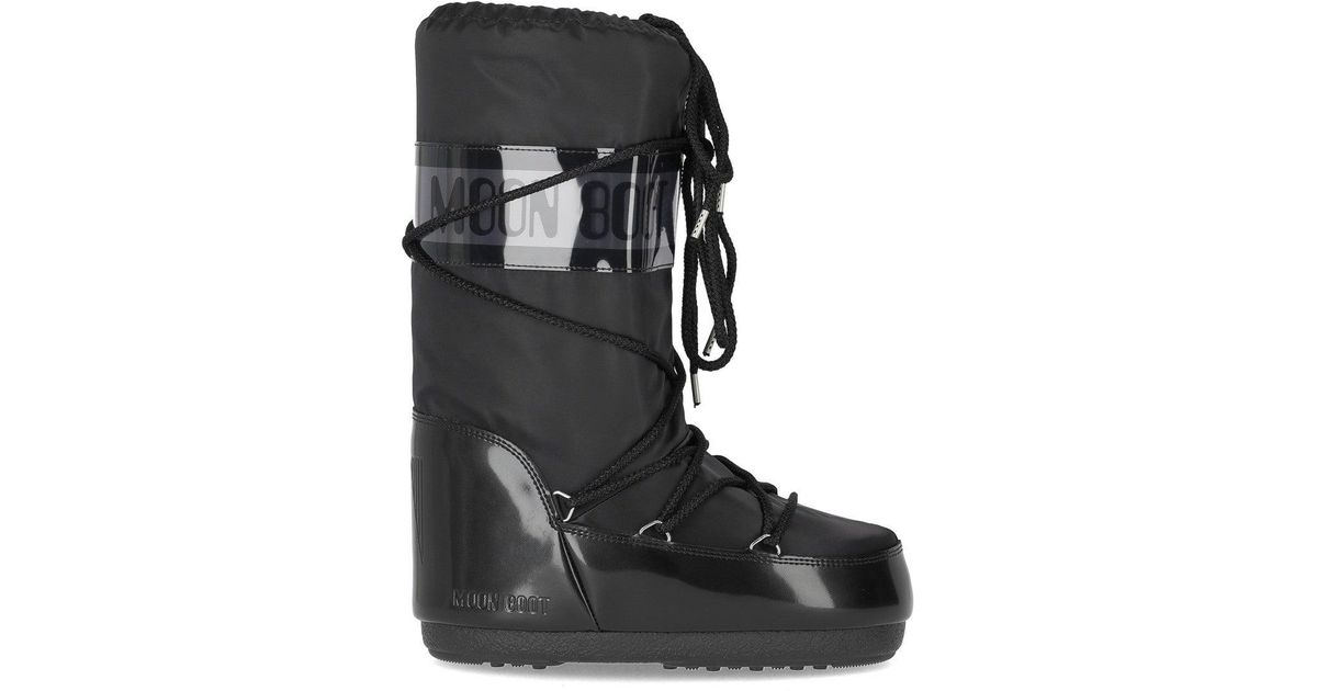 Moon Boot Icon Glance Snow Boot in Black | Lyst UK