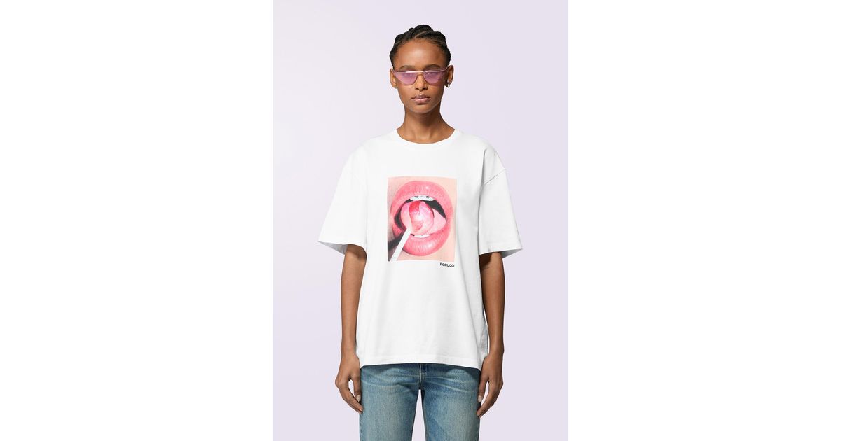 Fiorucci Lollipop Mouth T-Shirt in White | Lyst UK