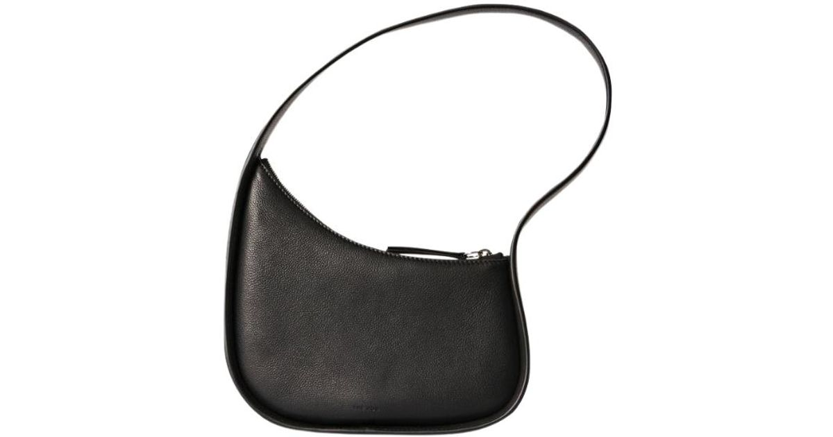 The Row Half Moon Bag In Leather in Black | Lyst UK