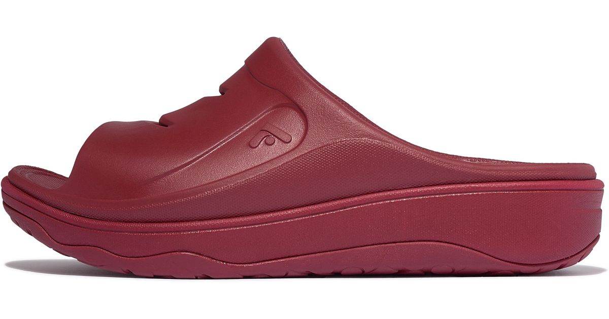 Fitflop Relieff Recovery Slides Eva in Red | Lyst UK