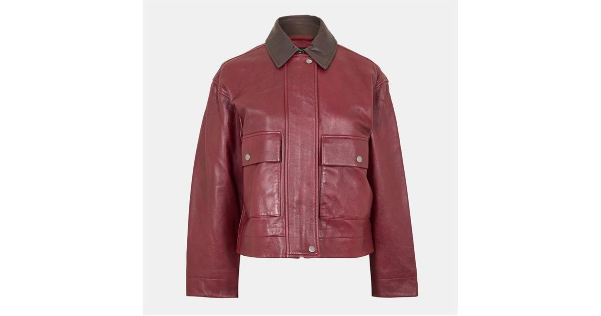 Rag & Bone Nonie Tailored Fit Hardware Leather Jacket | Lyst UK