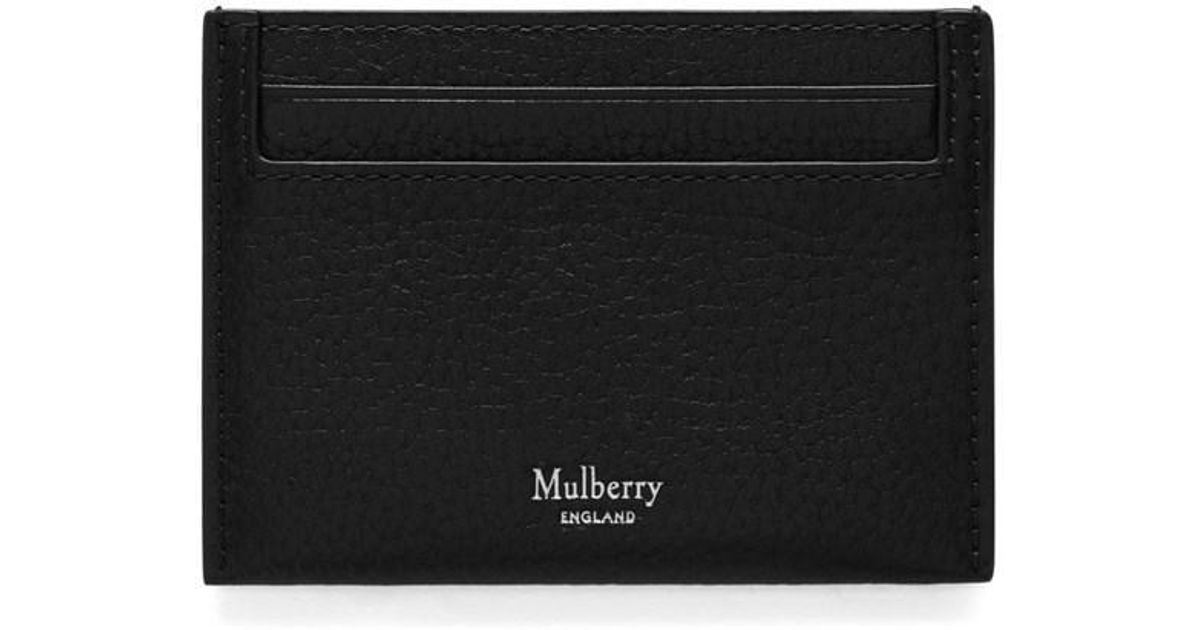 Mulberry Heritage Leather Credit Card Slip in Black | Lyst UK
