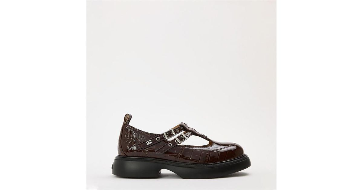 Ganni Mary Jane Sh Ld62 in Black | Lyst UK