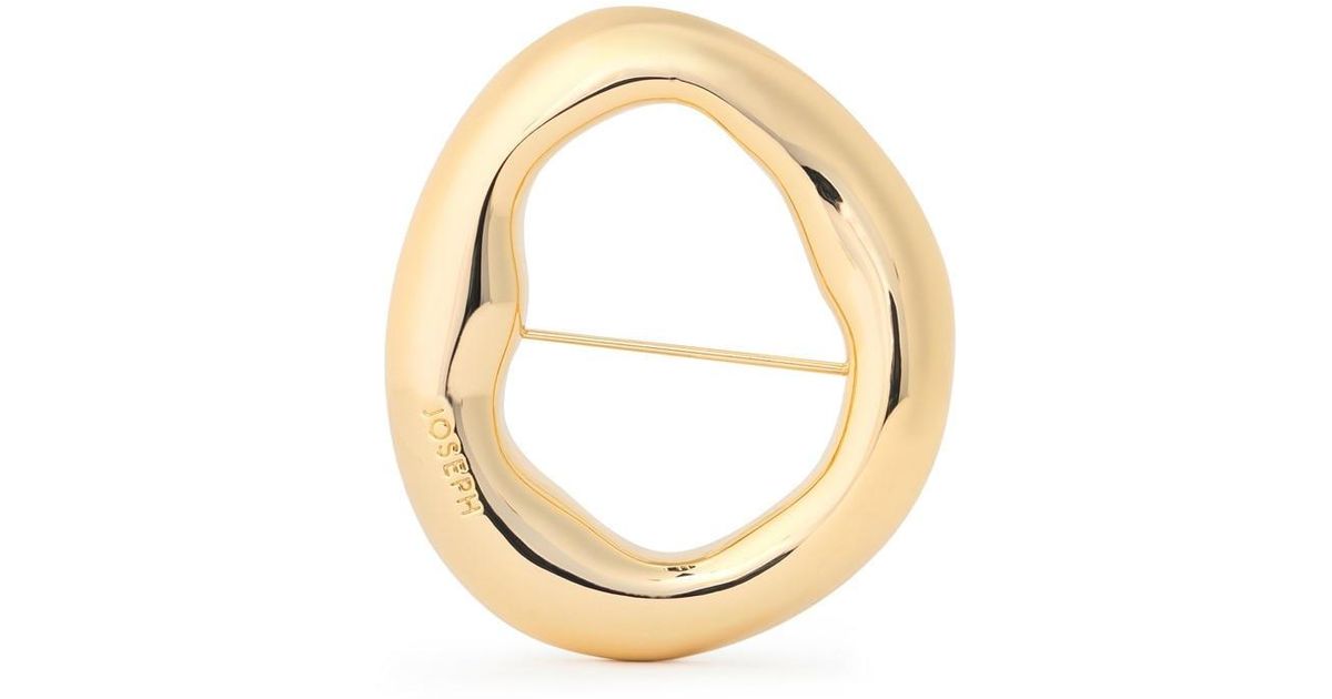JOSEPH Bean Brooch Badge in Metallic | Lyst UK
