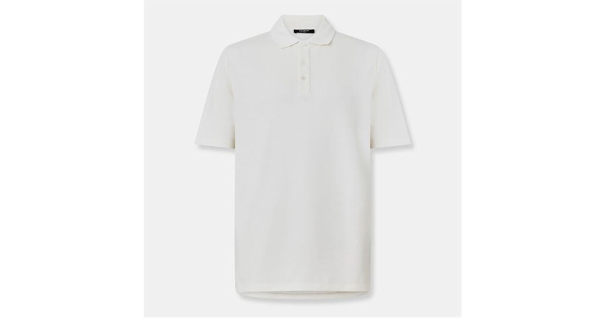 Balmain Bck Polo Sn54 in White for Men | Lyst UK