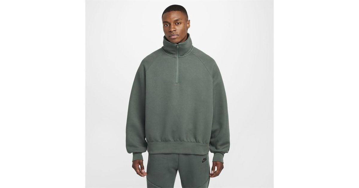 Nike Tech Quarter Zip Fleece in Green for Men | Lyst UK