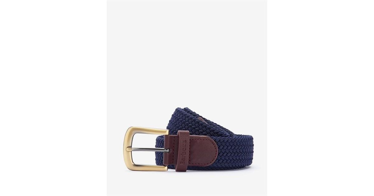 Barbour Stretch Webbing Belt in Blue for Men | Lyst UK
