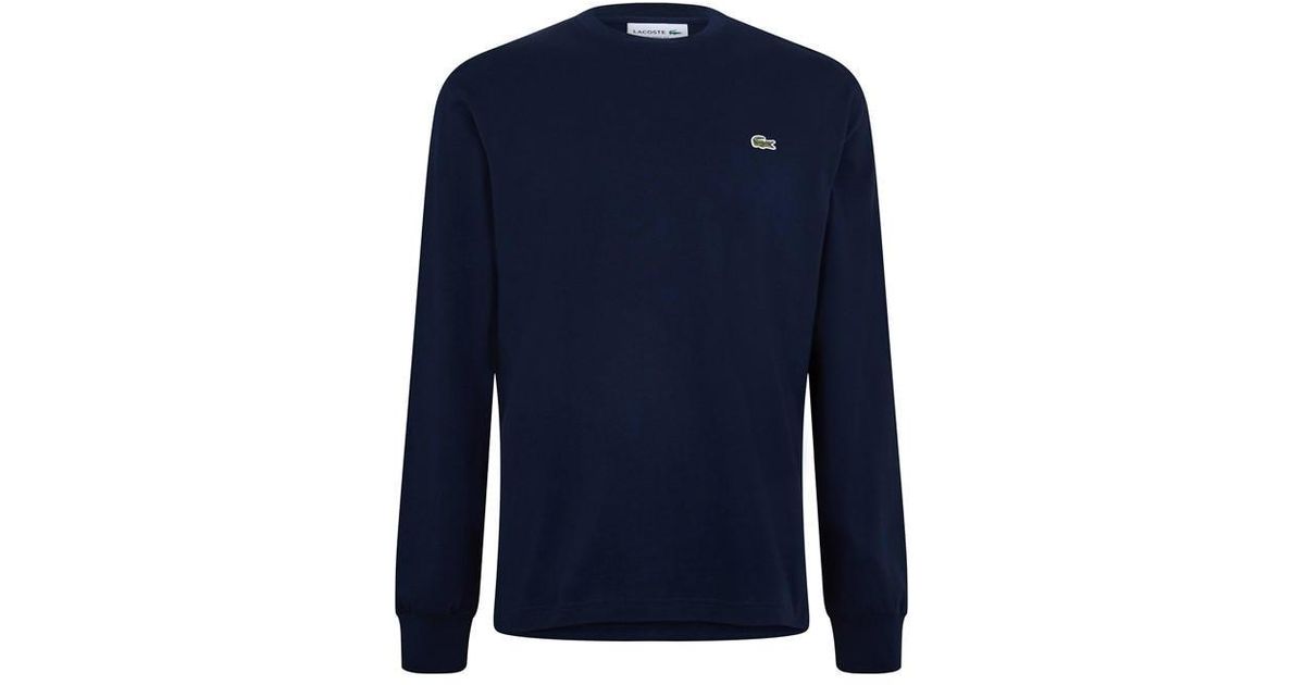 Lacoste Logo Ls in Blue for Men | Lyst UK