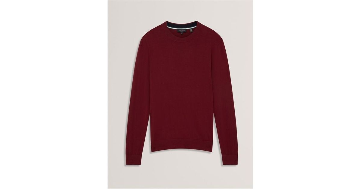 Ted Baker Ted Merino Crewneck in Red for Men | Lyst UK